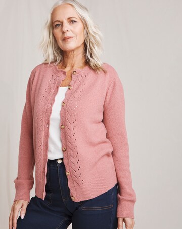 Julipa Pointelle Soft Wool Cardigan | JD Williams