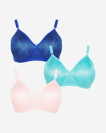 Pretty Secrets 3 Pack Claire Seamfree Full Cup Non Wired Bras | JD Williams