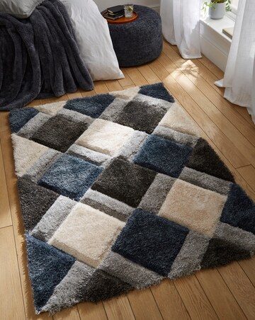 Geo Shaggy Cosy Rug | JD Williams