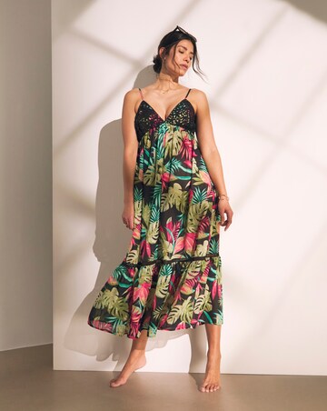 Floral Print Maxi Beach Dress | JD Williams