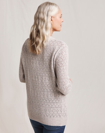 Julipa Pointelle Soft Wool Henley Jumper | JD Williams