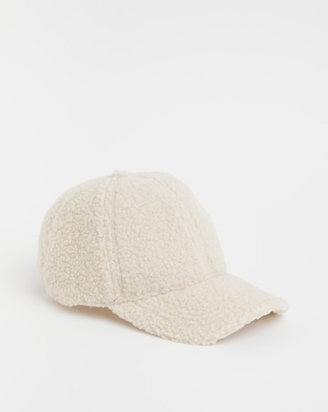 Cream Borg Detail Cap | JD Williams