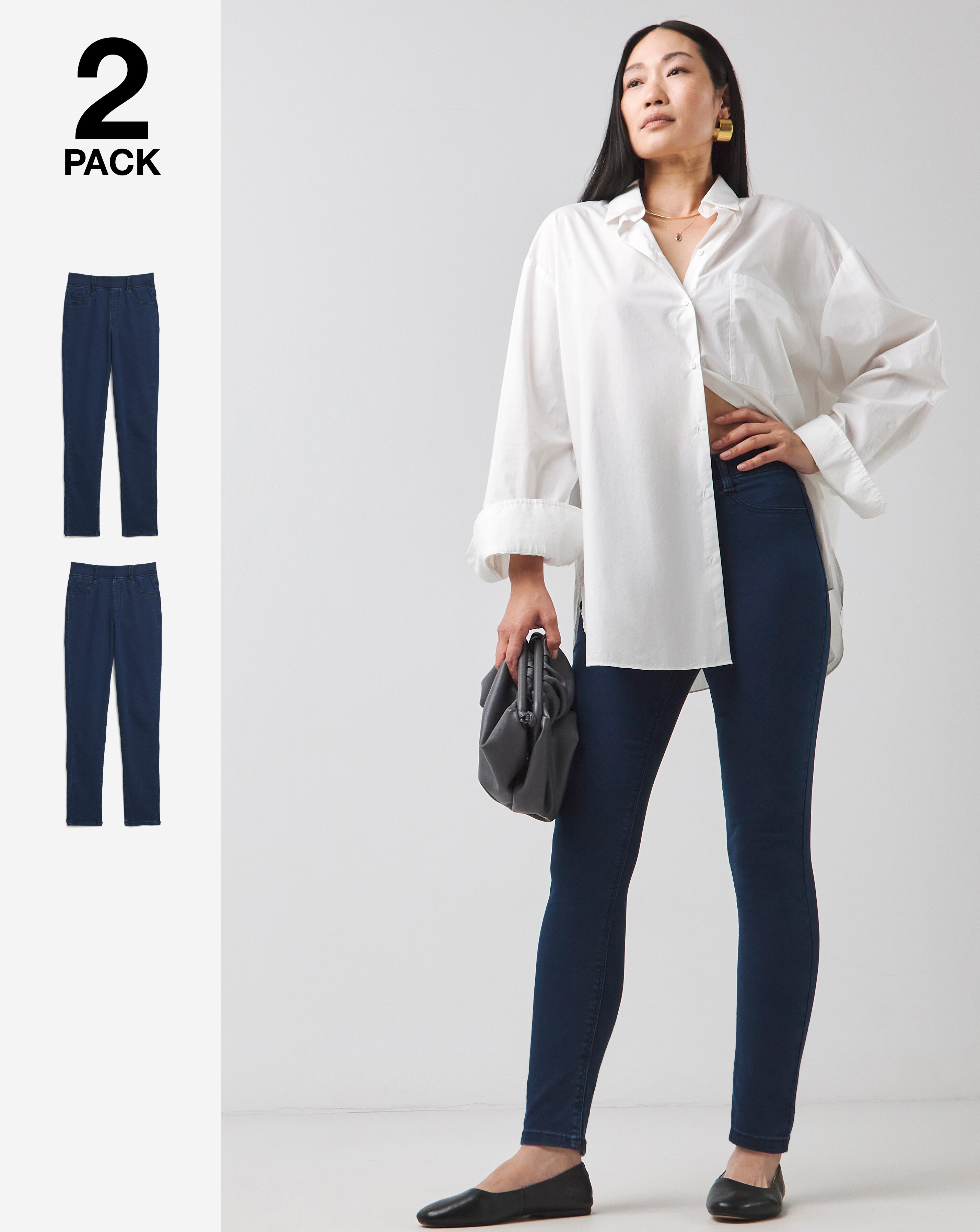 Indigo Stretch Skinny Jeggings | JD Williams