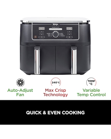 Ninja Foodi Dual Zone 9.5L Air Fryer MAX AF400UK | JD Williams