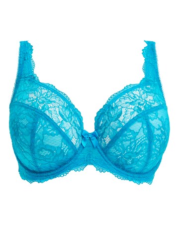 Pretty Secrets 2 Pack Ella Lace Full Cup Wired Bras B-L - Teal/Pink ...