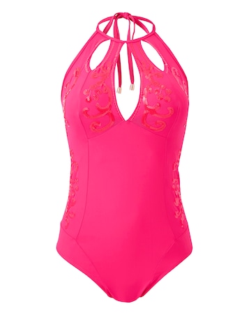 Figleaves Curve Aruba High Neck Swimsuit | JD Williams