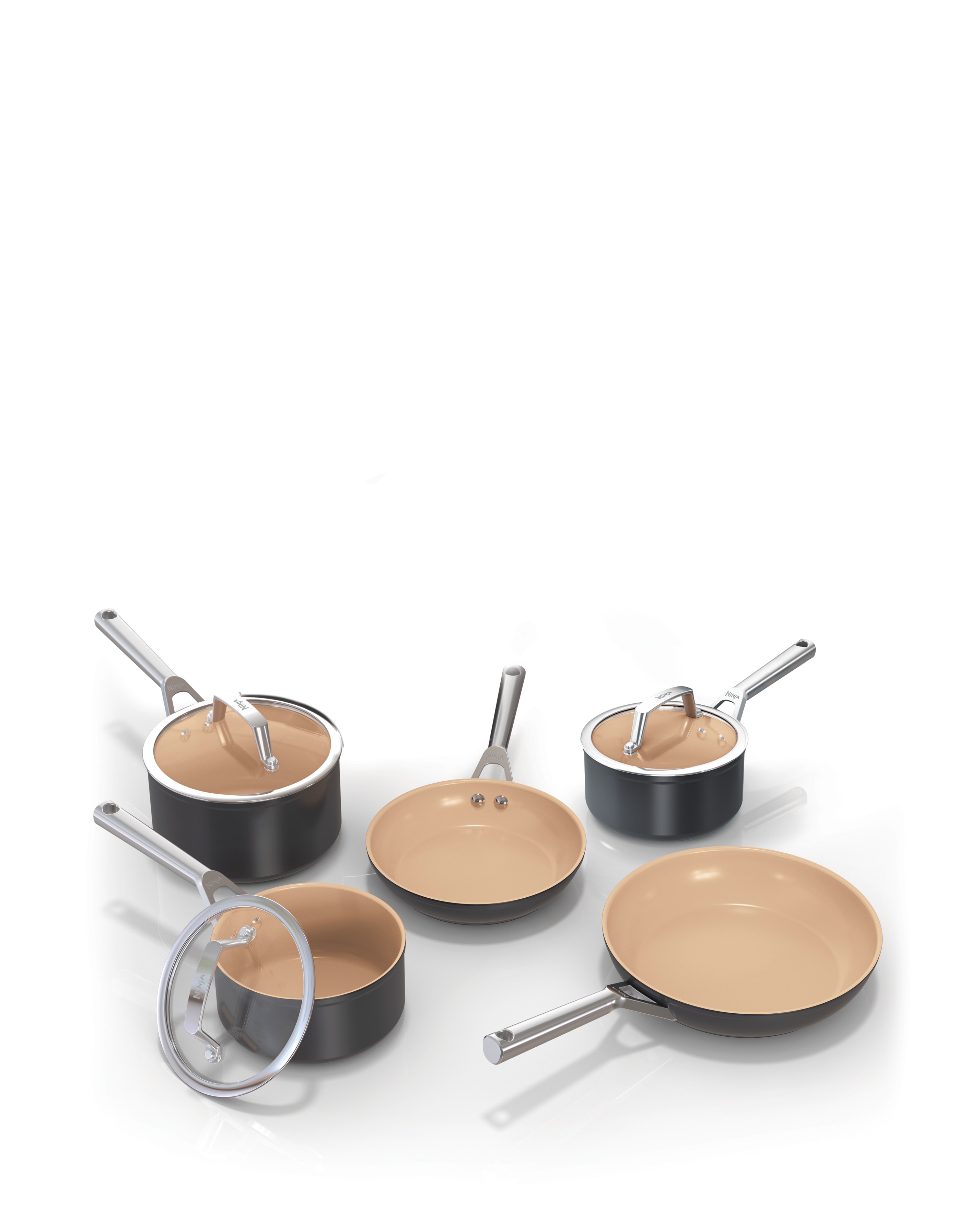 Ninja Ceramic 5 Piece Pan Set | JD Williams