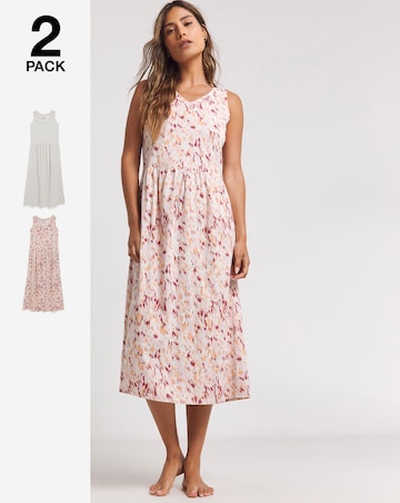 Pretty Secrets Value 2 Pack Sleeveless Nighties | JD Williams