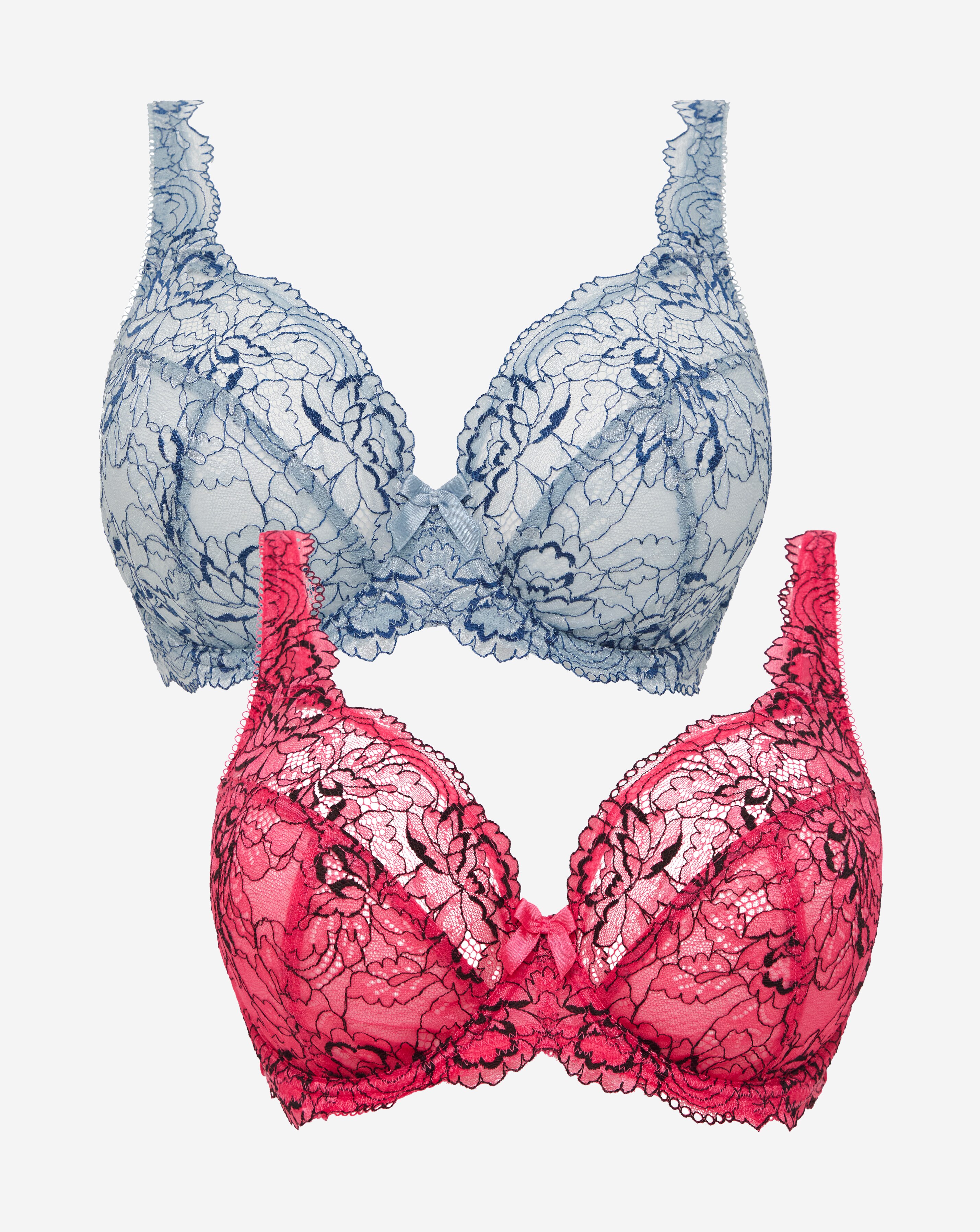 Pretty Secrets 2 Pack Ella Lace Full Cup Bras B K Jd Williams
