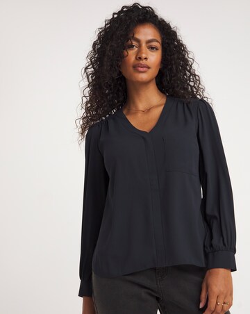 Placket Front Pocket Blouse | JD Williams