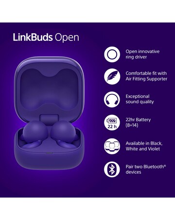 Sony LinkBuds Open Truly Wireless Earbuds with Ring Driver - Voilet ...