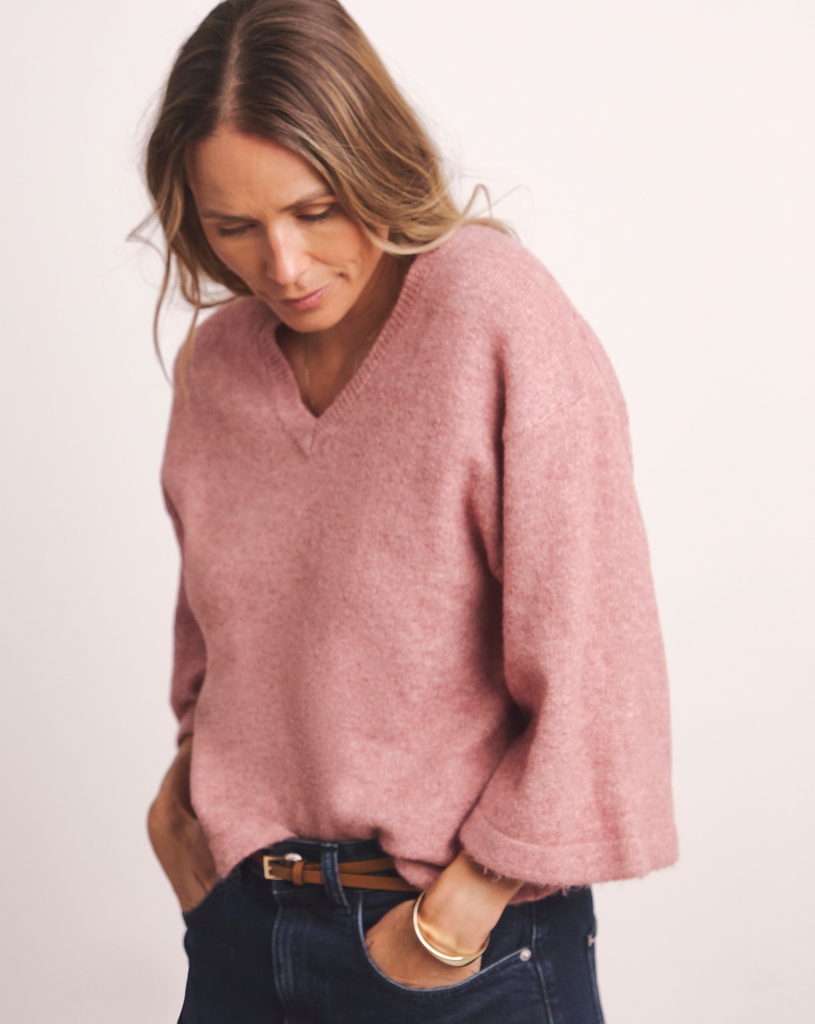 Anthology V Neck Half Sleeve Jumper | JD Williams