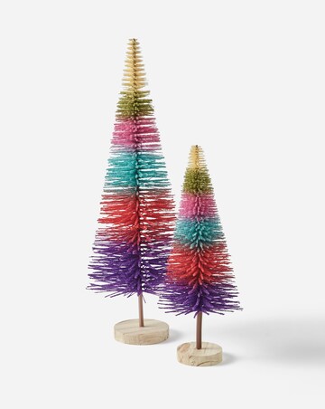 Gisela Graham Set of 2 Rainbow Trees | JD Williams