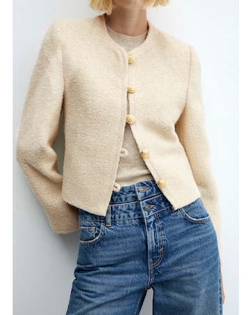 Mango Round Neck Short Jacket | JD Williams