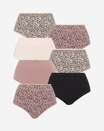 Pretty Secrets 7 Pack Cotton Full Fit Briefs - Animal | JD Williams