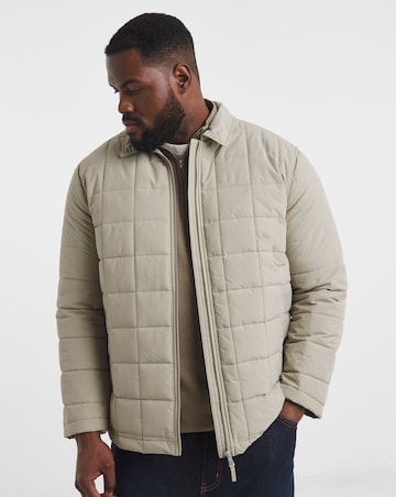 Water Resistant Square Quilt Shacket | JD Williams