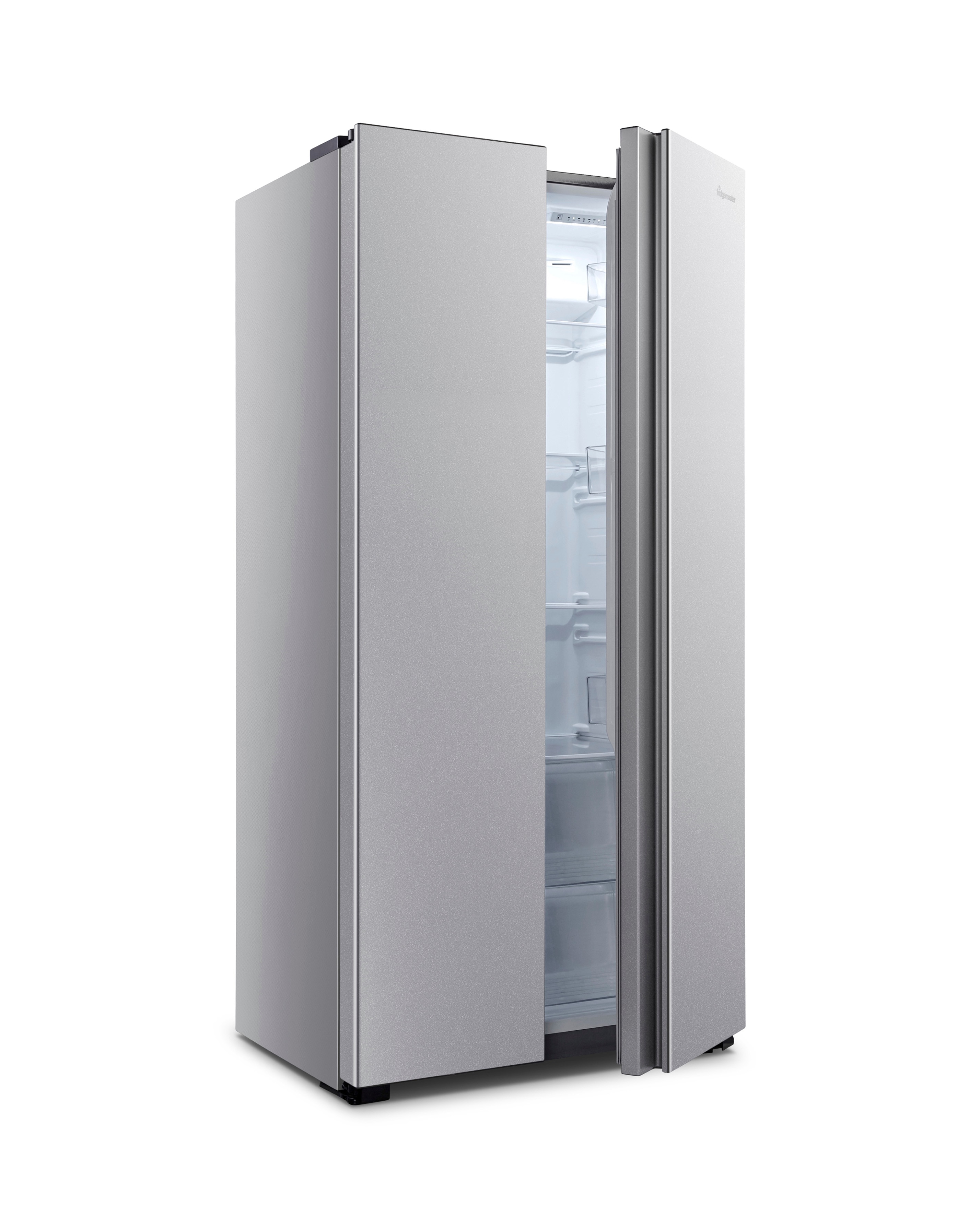 Fridgemaster MS83430ES 80cm American Fridge Freezer - Silver | JD Williams
