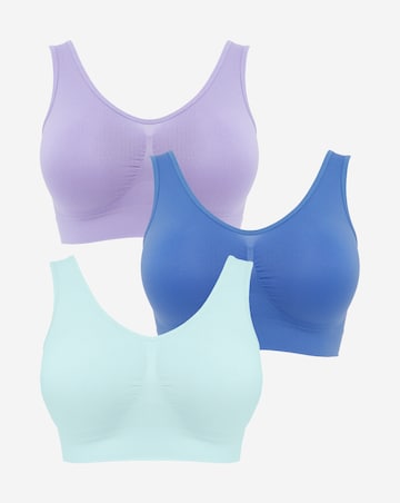 Pretty Secrets 3 Pack Plain Comfort Tops Fits Up To D | JD Williams