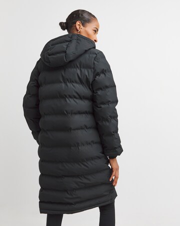 Snowdonia Black Showerproof Long Padded Jacket | JD Williams