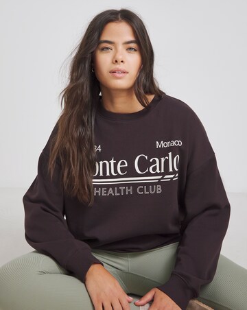 Simply Be Chocolate Brown Monte Carlo Sweatshirt | JD Williams
