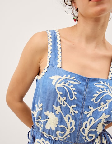 Monsoon Stella Denim Culotte Jumpsuit | JD Williams
