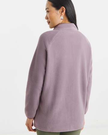 Zip Through Longline Fleece | JD Williams