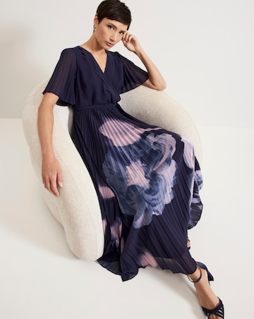 Phase Eight Abigail Printed Pleat Maxi Dress | JD Williams
