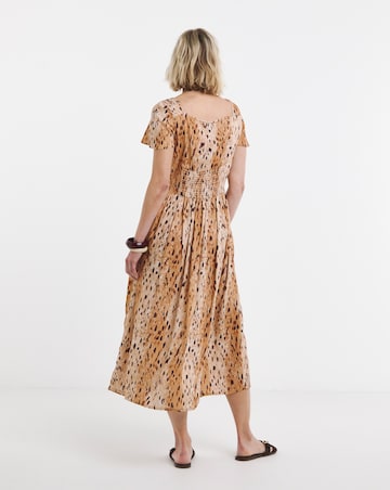 Linen Square Neck Tea Dress | JD Williams