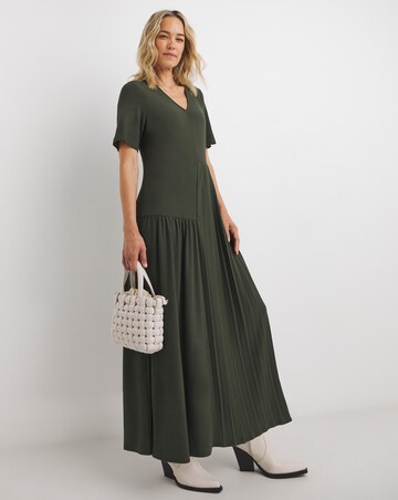 Asymmetric Pleated Panel Maxi Dress | JD Williams