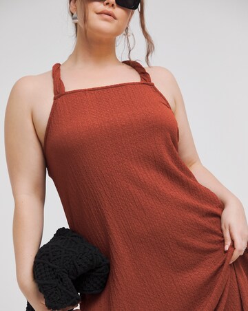 Simply Be Rust Textured Jersey Trapeze Maxi Dress | JD Williams