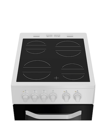 Hotpoint HTE5VCW 50cm Electric Twin Cooker with Ceramic Hob - White ...