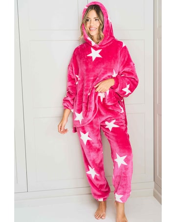 JimJamTheLabel Star Fleece Twosie Set | JD Williams
